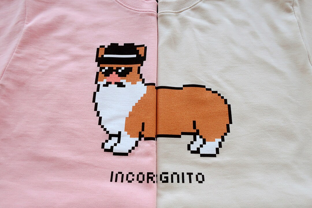 Welsh Corgi Incorgnito 8 Bit Pixel Graphic Themed Cut and Sew Short ...