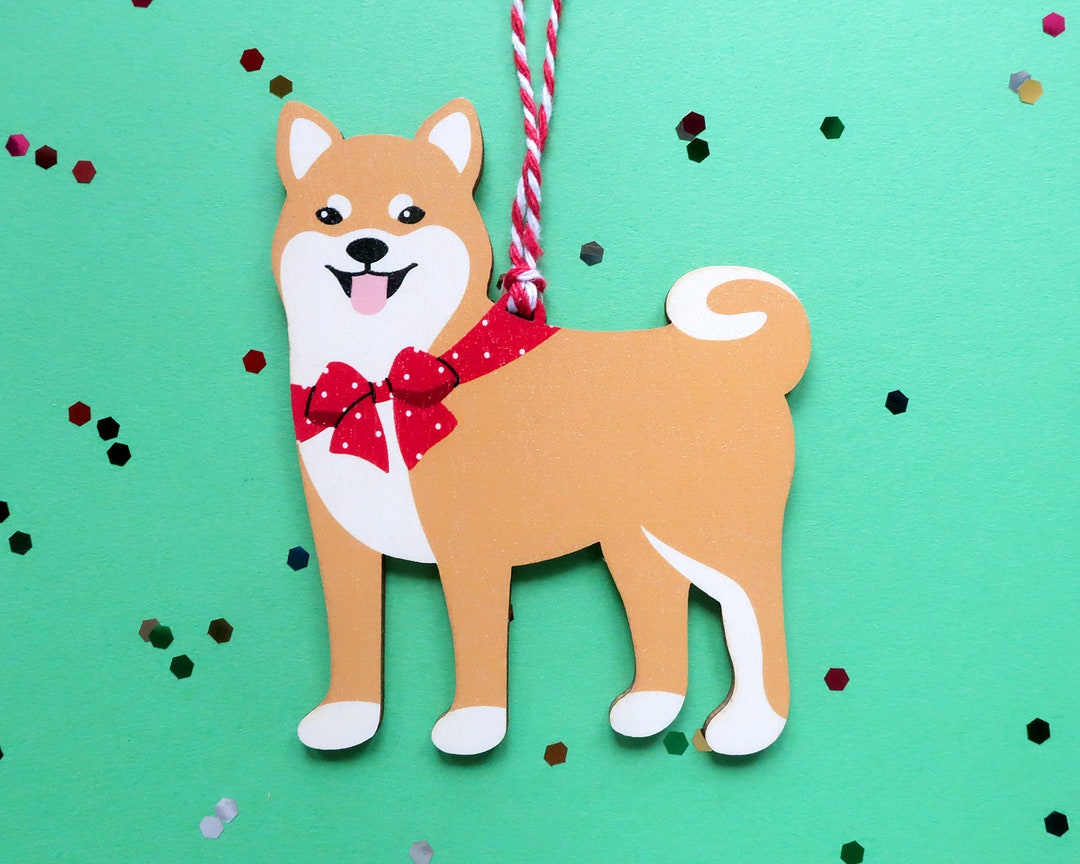 Shiba Inu Christmas Ornament Personalize Handmade Wooden Shiba Dog ...