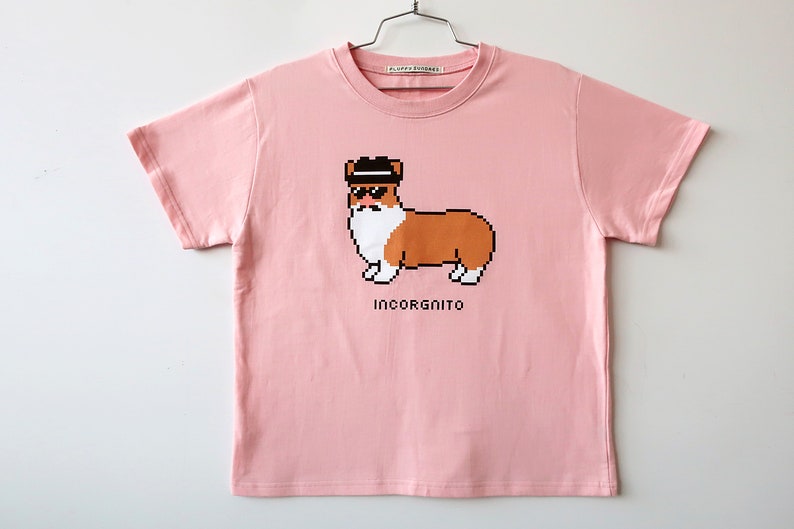 Welsh Corgi Incorgnito 8 Bit Pixel Graphic Themed Cut and Sew - Etsy