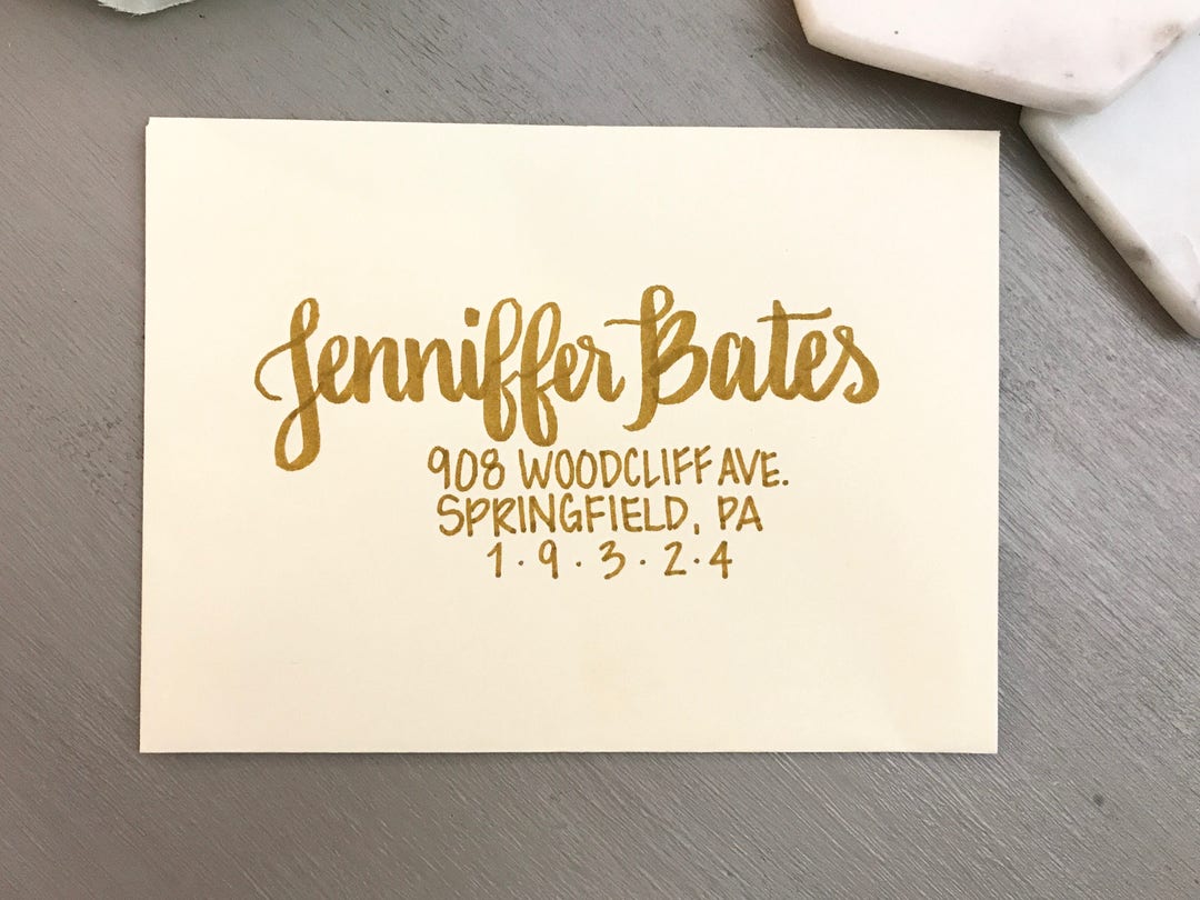 Hand Calligraphy, Envelope Addressing Wedding, Modern Calligraphy ...