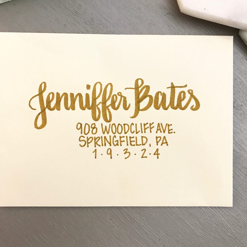 Wedding Envelope Calligraphy - Etsy