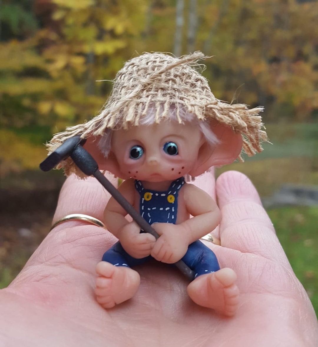 Farmer Troll, Made to Order Fantasy Baby Miniature - Etsy