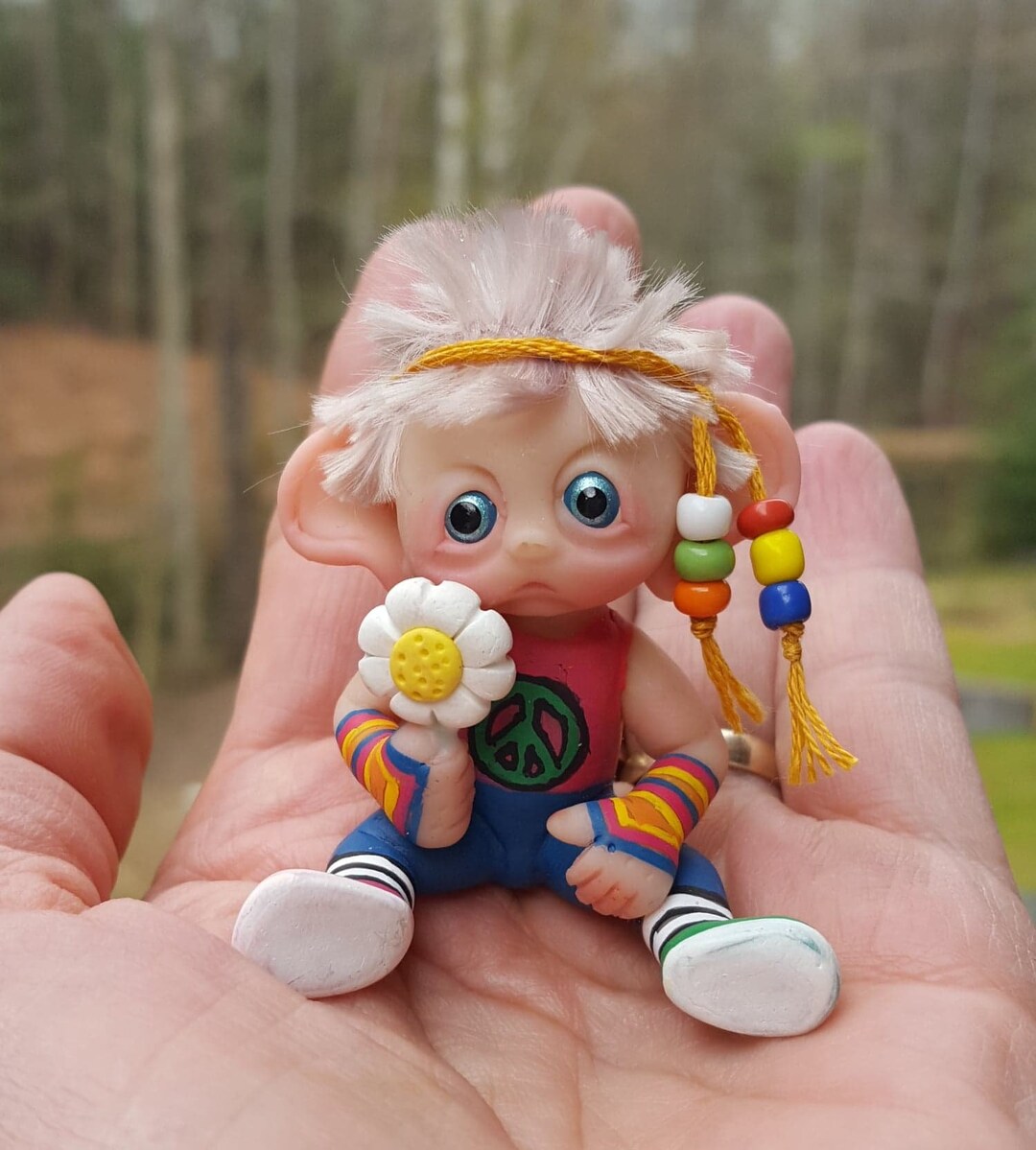 Troll Baby Miniature Hippy, Made to Order, Fantasy Baby - Etsy