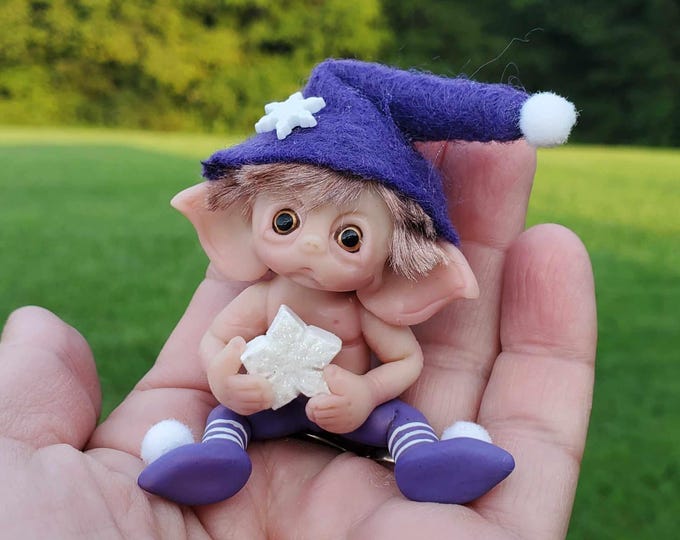 Christmas Elf Miniature, Fantasy Baby - Etsy