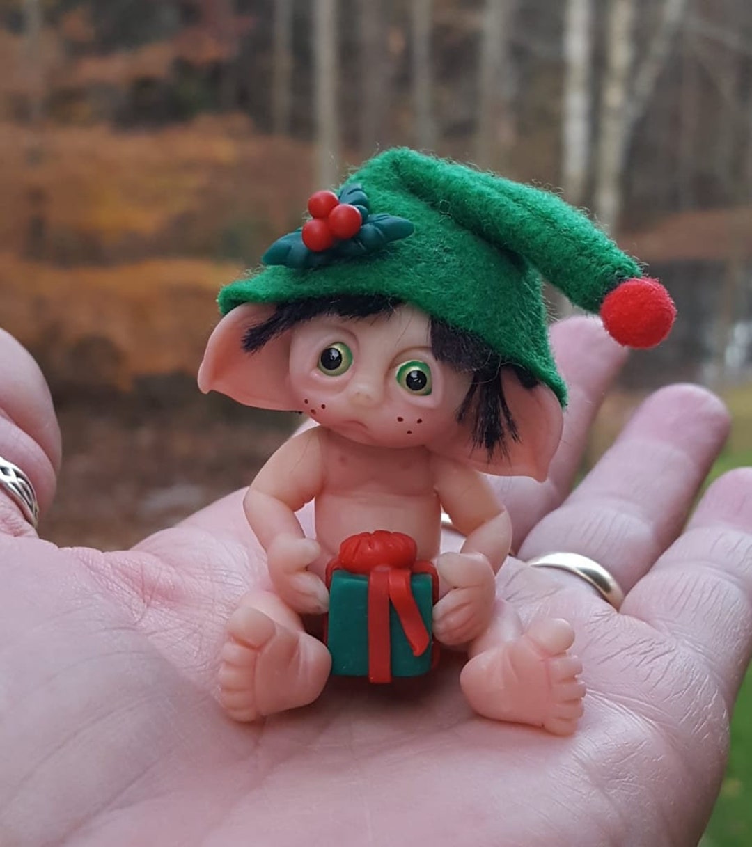 Christmas Elf Miniature, Made to Order Fantasy Baby - Etsy
