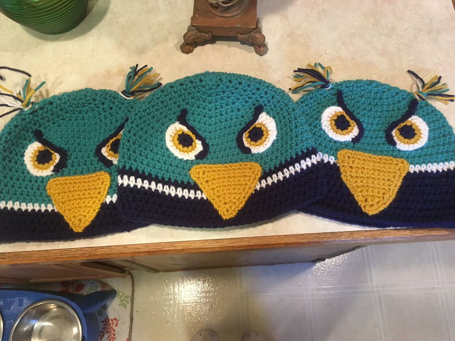 Seahawk Hat or Infinity Scarf, Uncw-themed, Hand-crocheted - Etsy