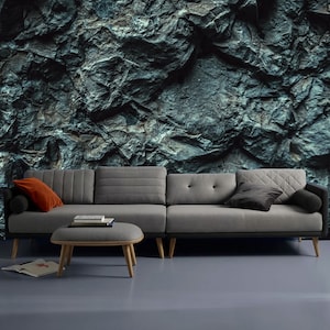 Color Versions of Cave Wall, Imitation Cave Wallpaper, Dark Rock Cave ...