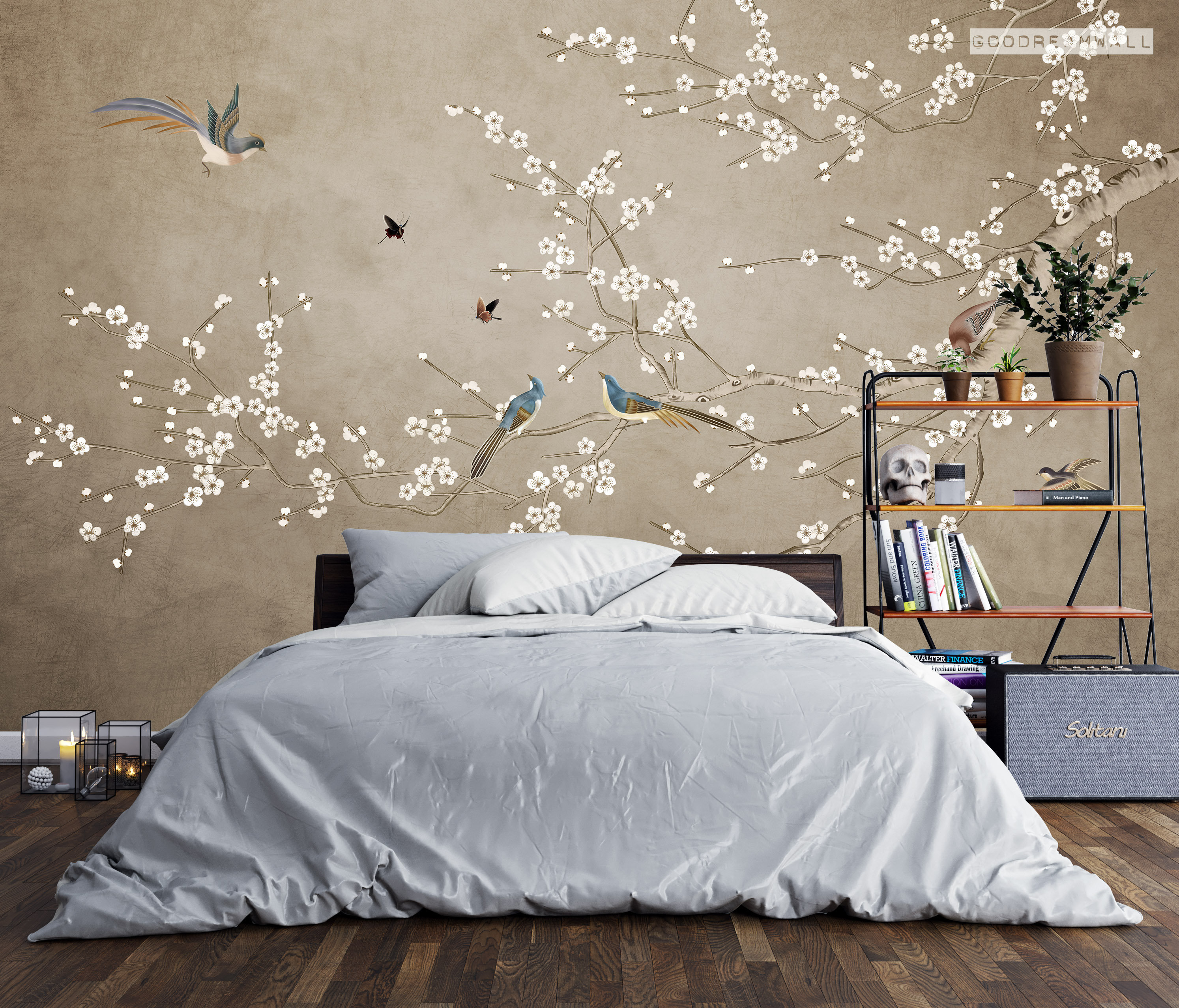 Cherry Blossom Wallpaper, Chinoiserie Wallpaper, Chinese Style ...