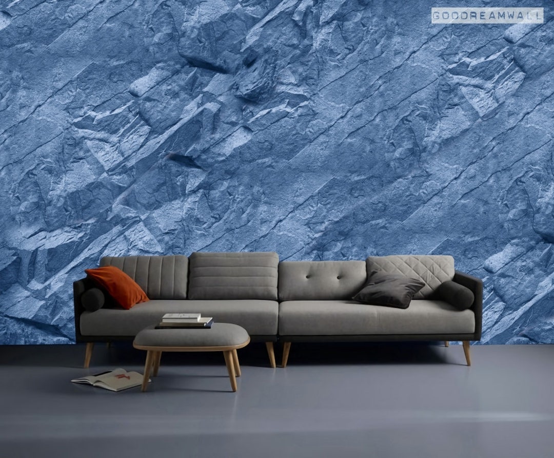 Jade Green Cave Wallpaper Stone Wall Background Turquoise - Etsy