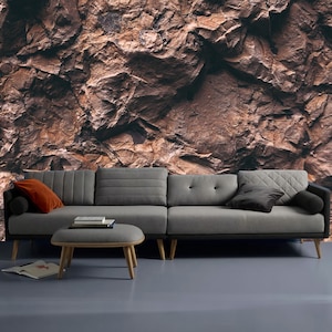 Color Versions of Cave Wall, Imitation Cave Wallpaper, Dark Rock Cave ...