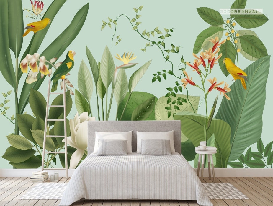 Tropical Leaves Wallpaper, Tropical Mural, Tropical Wallpapers ...
