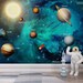 Solar System and Planets Mural, Custom Size Wallpaper. - Etsy