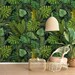 Tropical Green Plant Leaves Background, Canvas Wall Background - Etsy