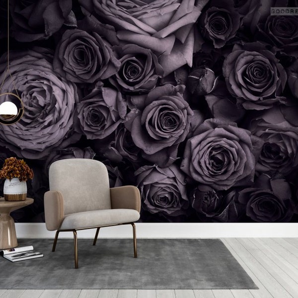 Gothic Damask Peel and Stick Wallpaper, Dark Victorian Removable ...