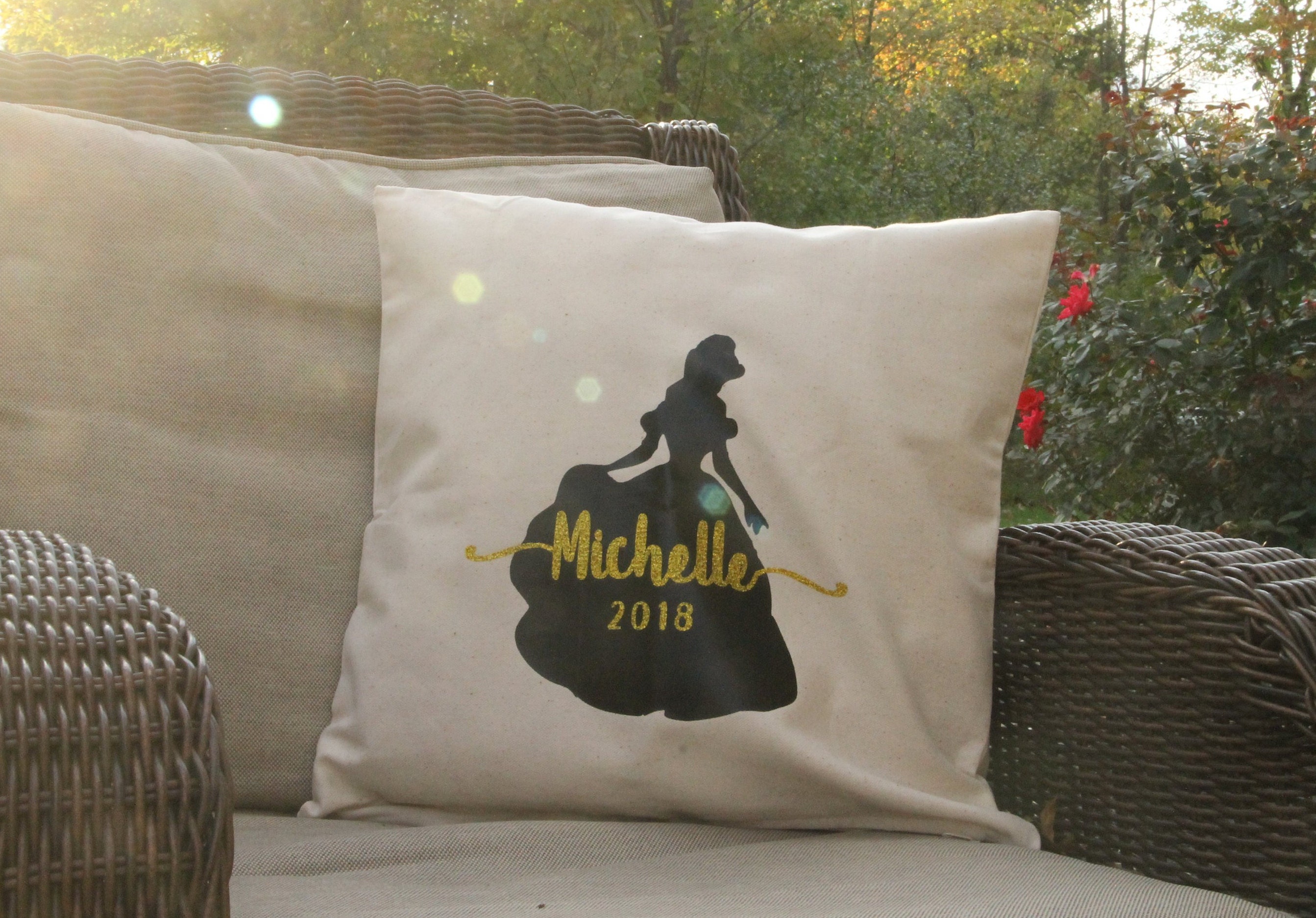 Personalized Disney Princess Character Autograph Pillow Cover cover ...