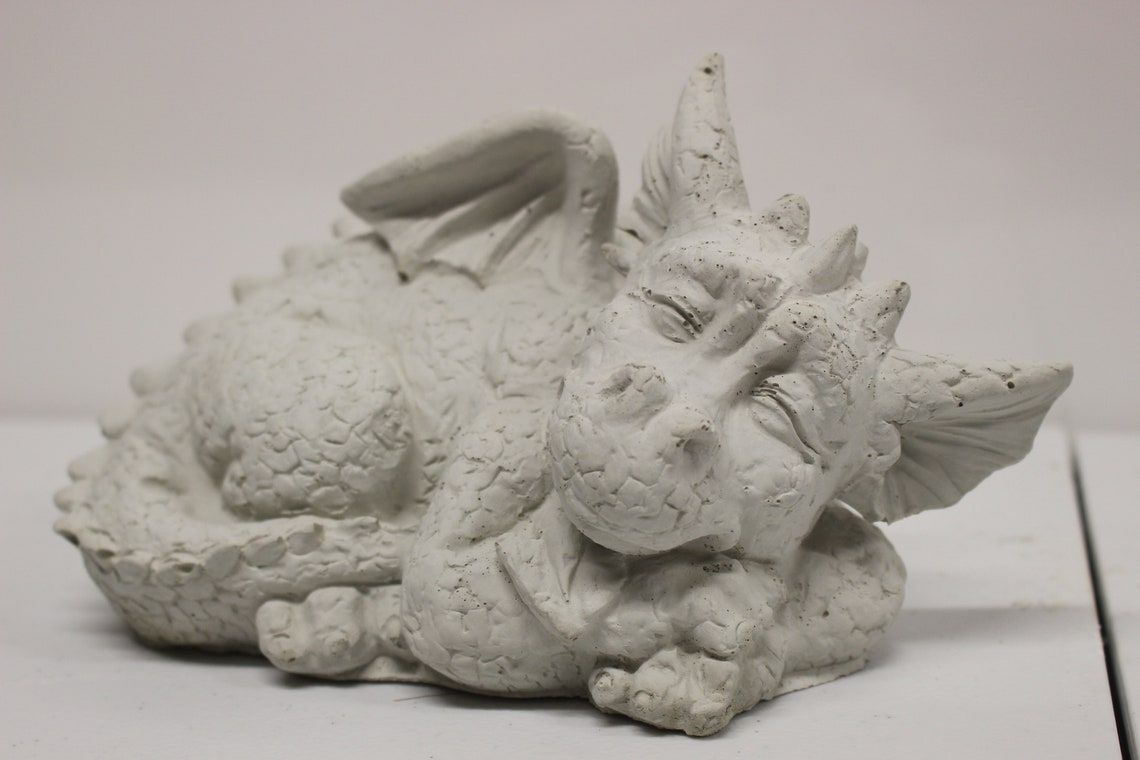 Cement Dragon Statue Sleeping Dragon Statue Baby Dragon | Etsy