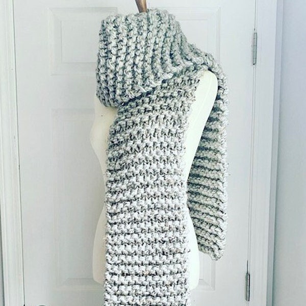Oversized Knit Scarf - Etsy
