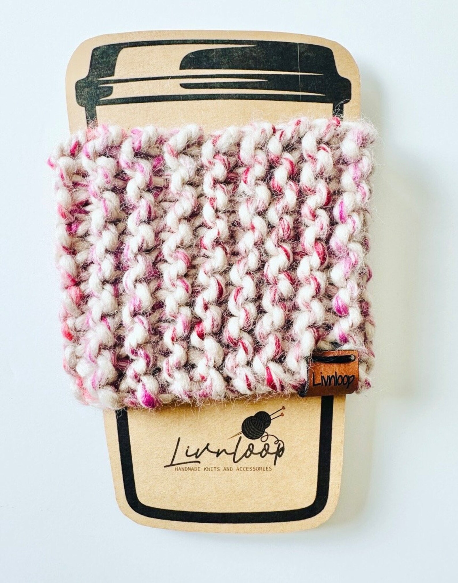 Handmade Knit Cup Sleeve Cozy | Reusable Coffee Cup Cozy | Cute Eco ...