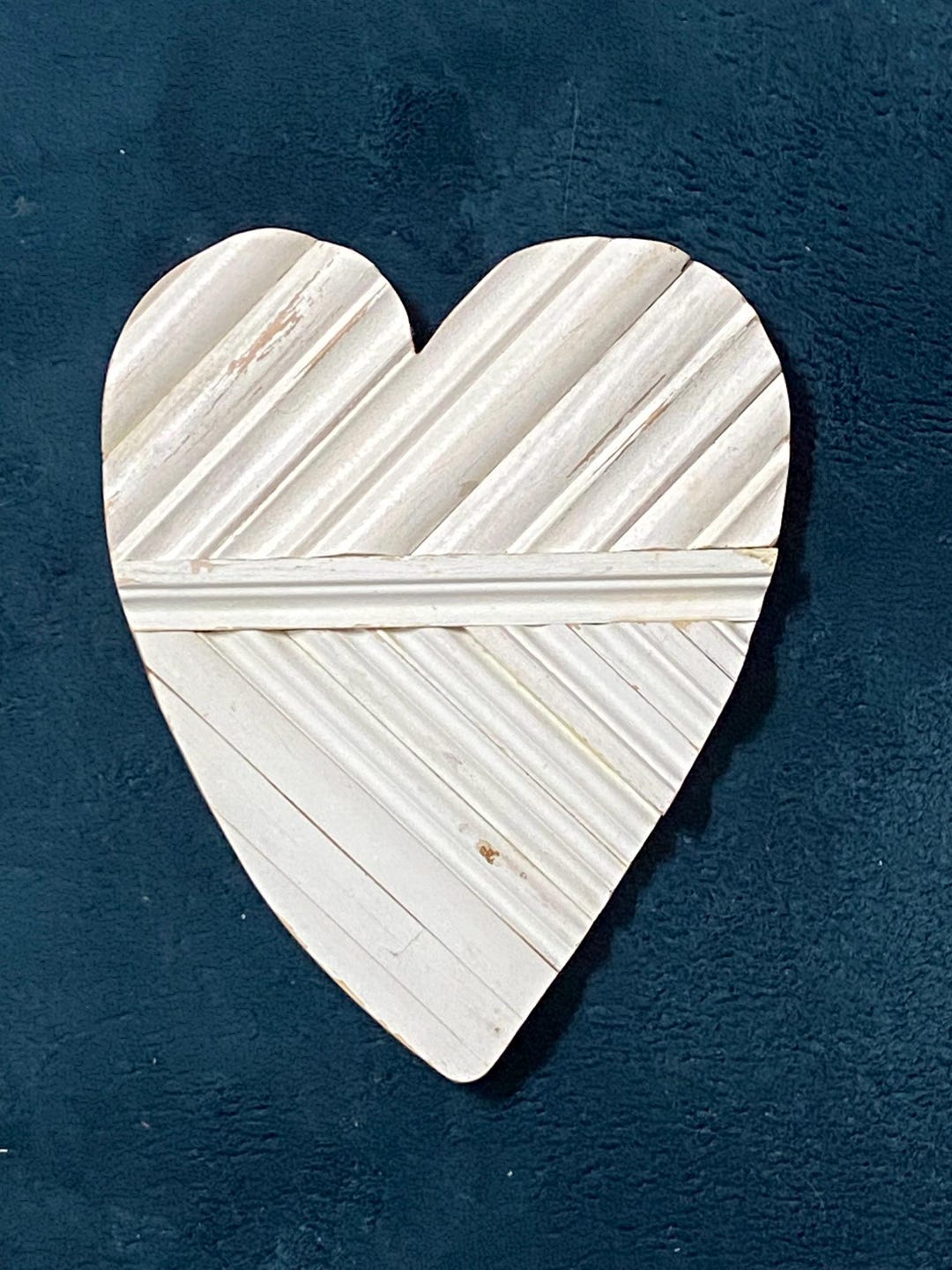 Rustic White Wooden Heart Wall Decor – Handmade From Recycled Wood - Etsy