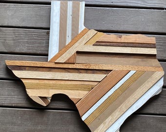 Handcrafted Texas Reclaimed Wood Wall Art | Rustic State Decor | Unique ...