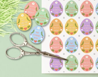 Printable Easter Egg Tokens, Easter Egg Filler Coupons, Easter Coupons ...