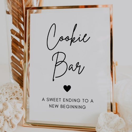 Cookie Bar Sign Luna Dessert Bar Sign Wedding Cookie Table - Etsy