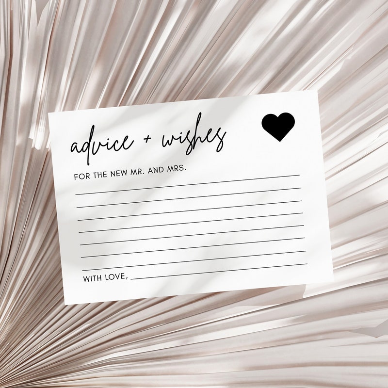 Wedding Advice Cards - Etsy