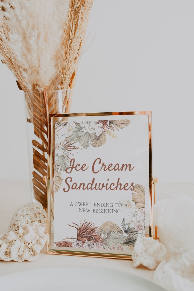 Boho Ice Cream Sandwiches Sign LANA Printable Wedding Sign - Etsy