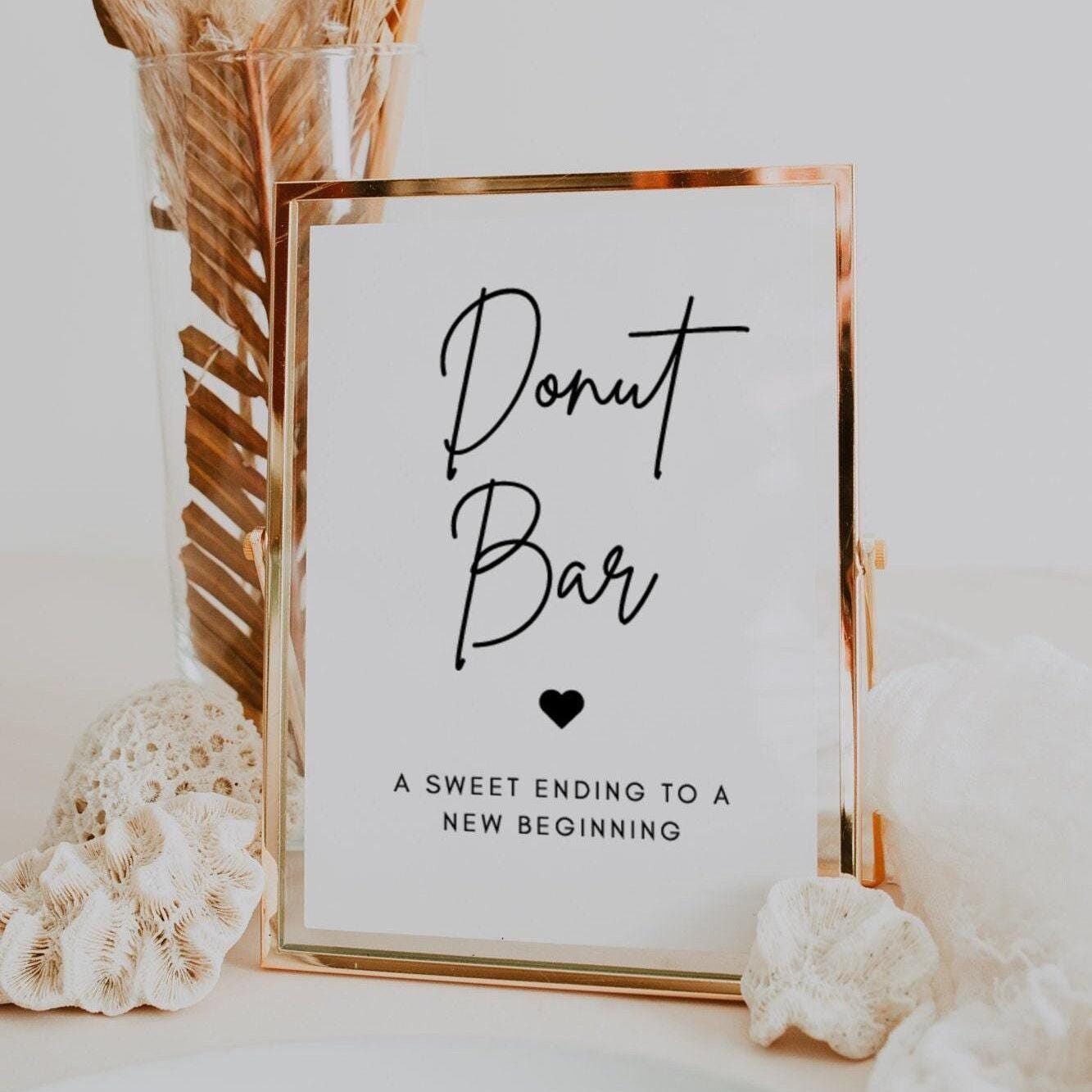 Minimalist Donut Bar Sign | Luna, Dessert Table Sign, Doughnut Bar ...