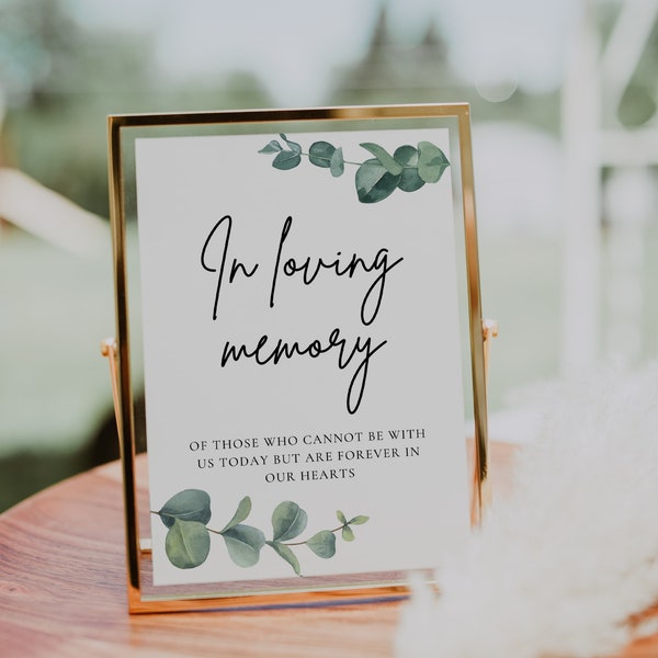 Memory Table Wedding Sign - Etsy
