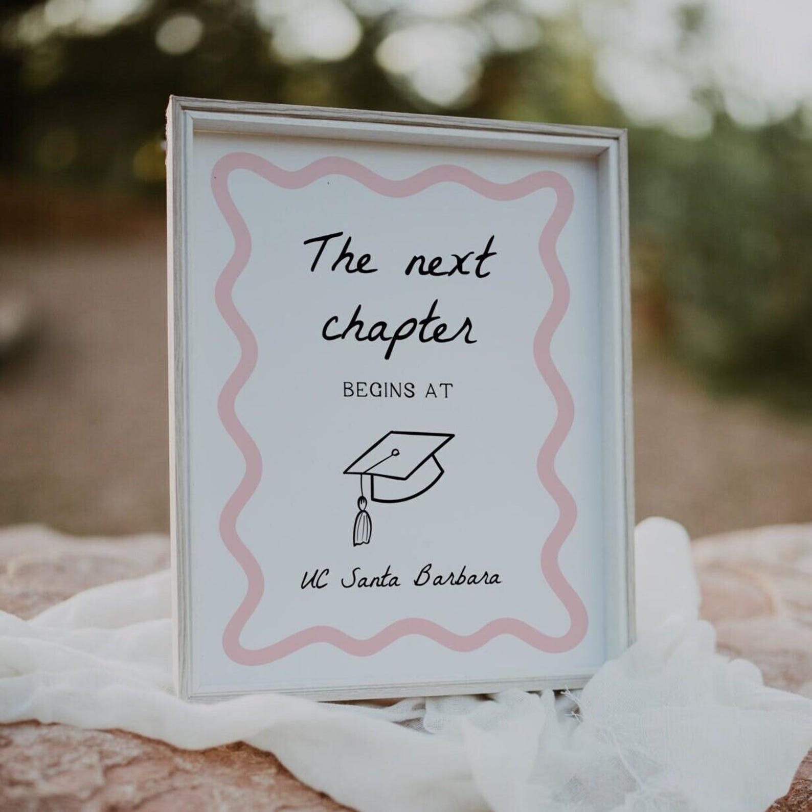 Graduation Next Chapter Begins at Sign | Graduation Party Signs, Grad ...