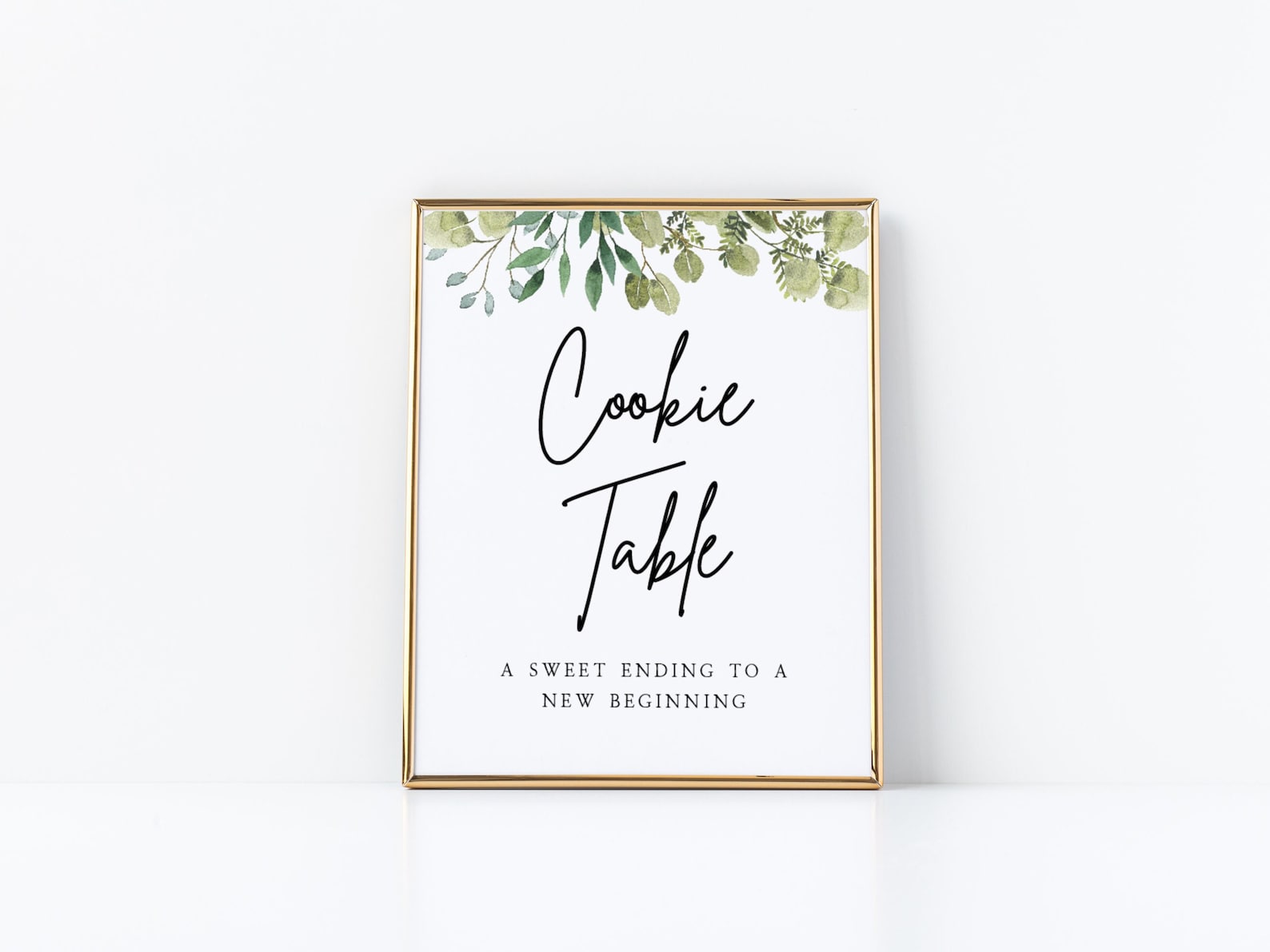 Cookie Table Sign | Greenery, Cookie Bar, Cookie Sign, A Sweet Ending ...