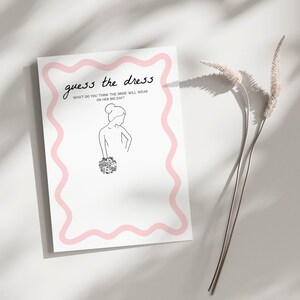 Guess the Dress Bridal Shower Game | Editable Bridal Shower Game ...