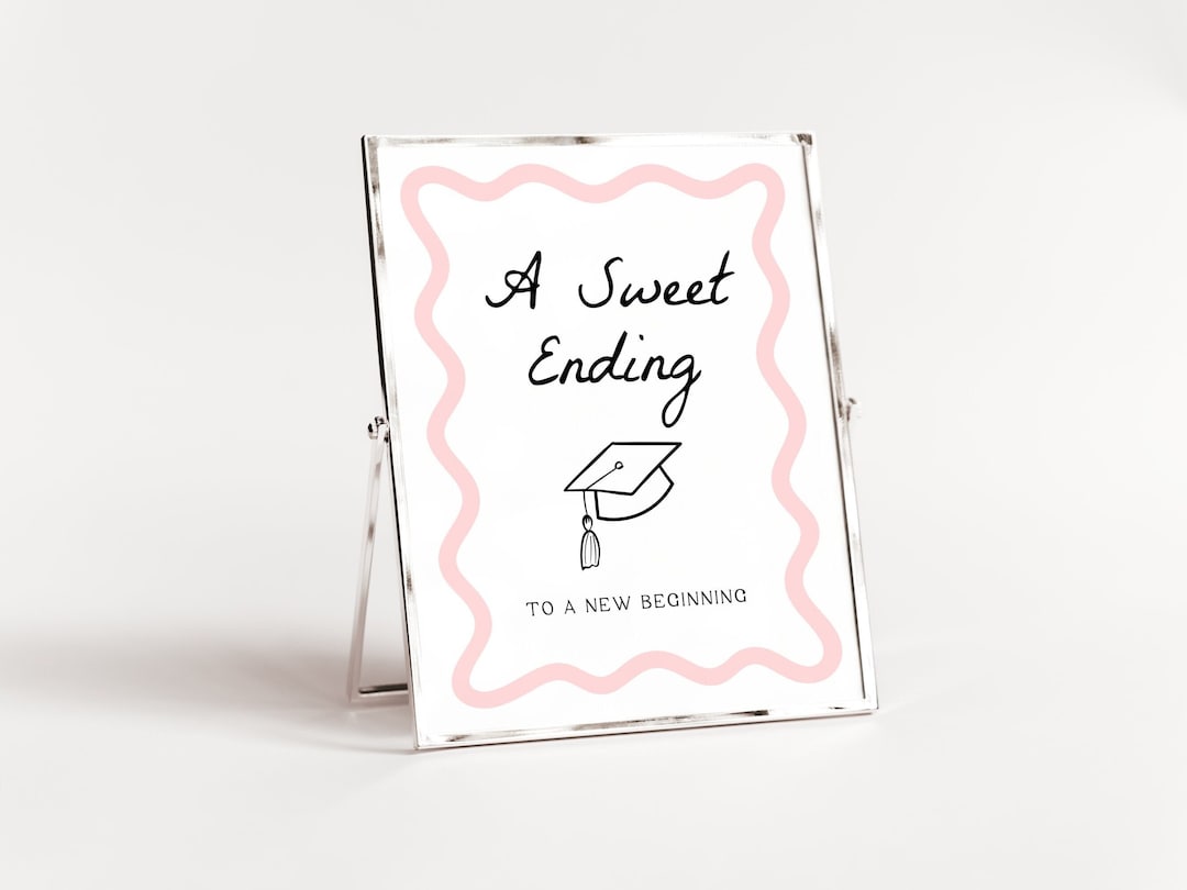 Graduation Sweet Table Sign | Dessert Table, A Sweet Ending to a New ...