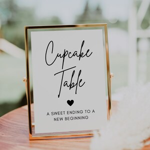 Cupcake Table Sign Luna Dessert Table Sign Wedding Cupcake - Etsy
