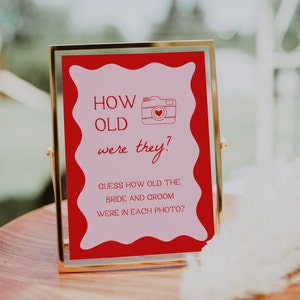 How Old Were the Bride and Groom Game | Bridal Shower Game, How Old ...