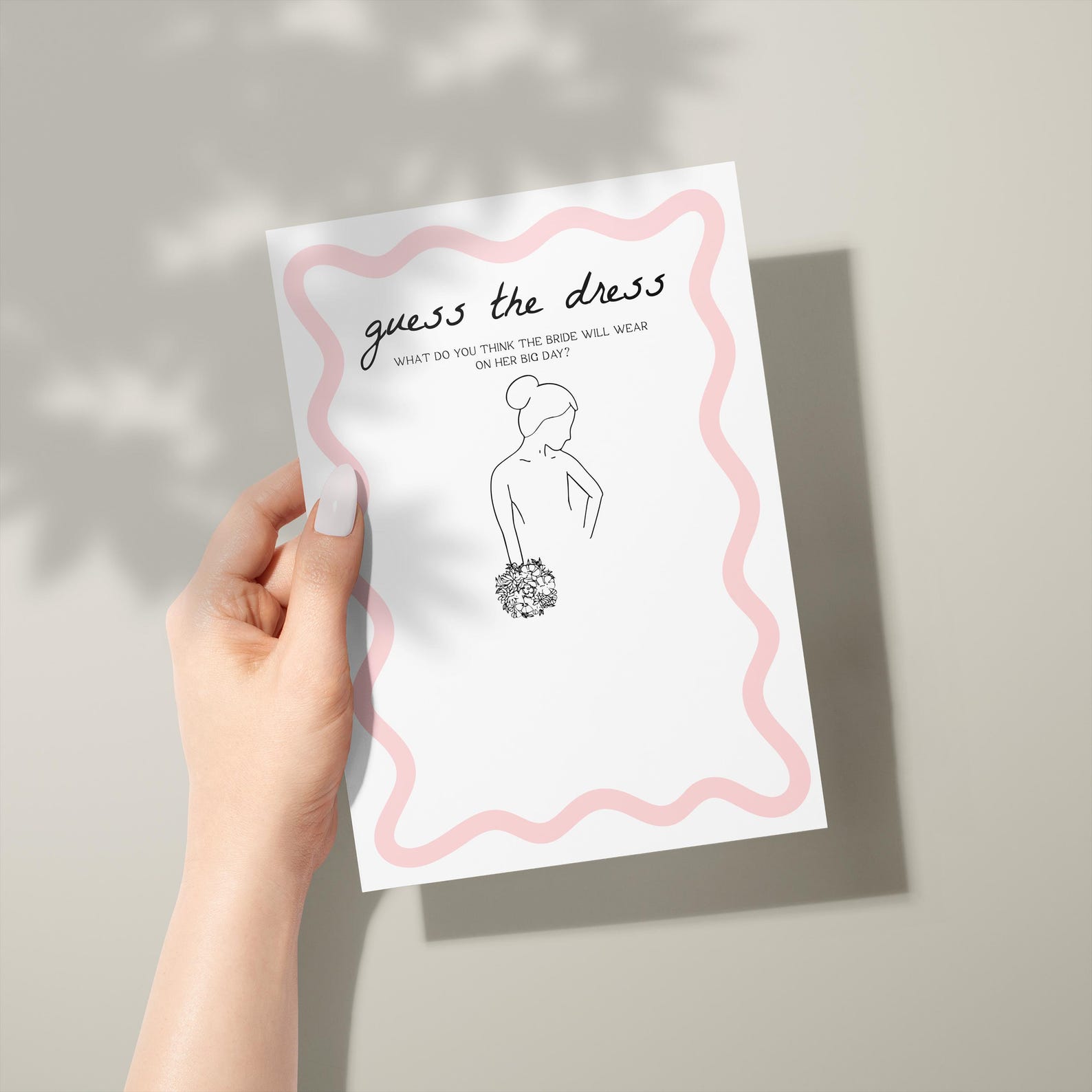 Guess the Dress Bridal Shower Game | Editable Bridal Shower Game ...