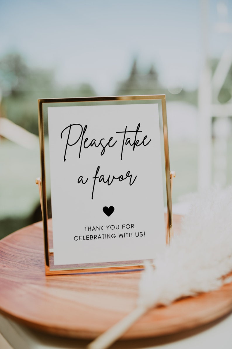 Favor Table Sign Luna Printable Favor Table Sign Instant - Etsy