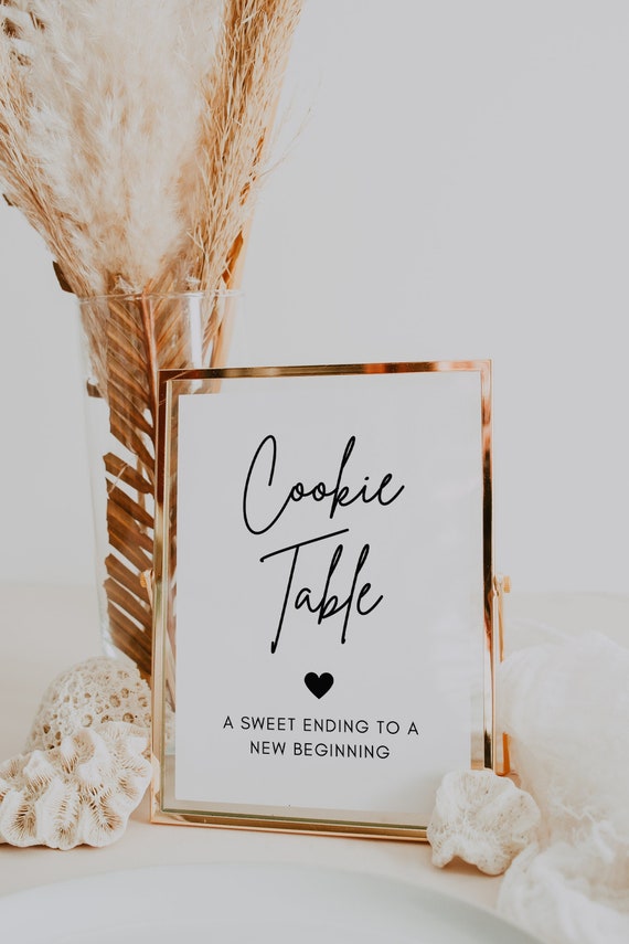Minimalist Cookie Table Sign Luna Dessert Table Sign - Etsy
