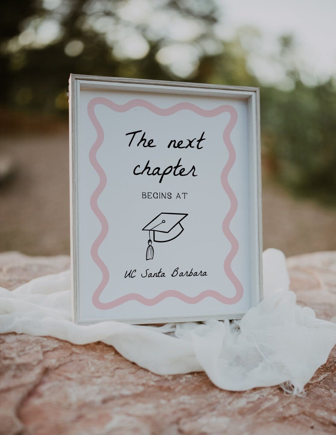 Graduation Next Chapter Begins at Sign | Graduation Party Signs, Grad ...