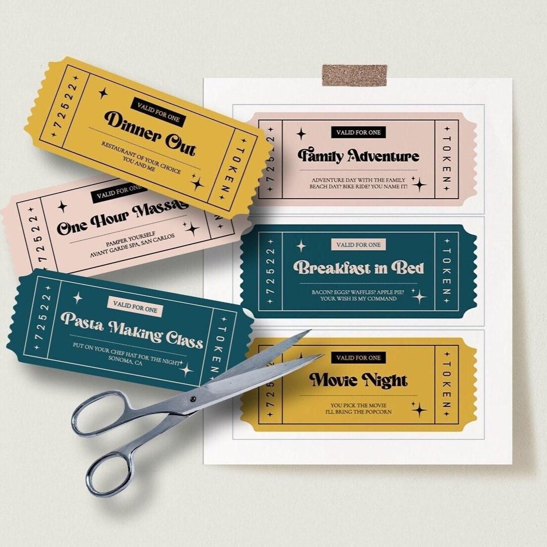 Retro Editable Coupon Template | Father's Day Coupons, Love Coupons ...