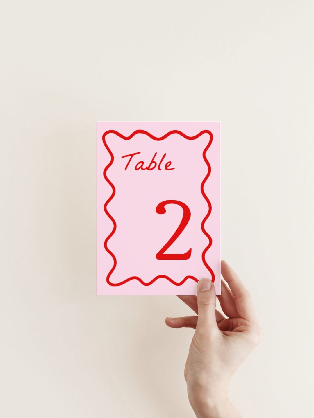 Pink and Red Wedding Table Number Template | Wedding Table Numbers ...