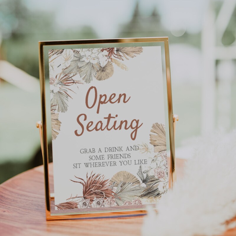 Open Seating Sign - Etsy