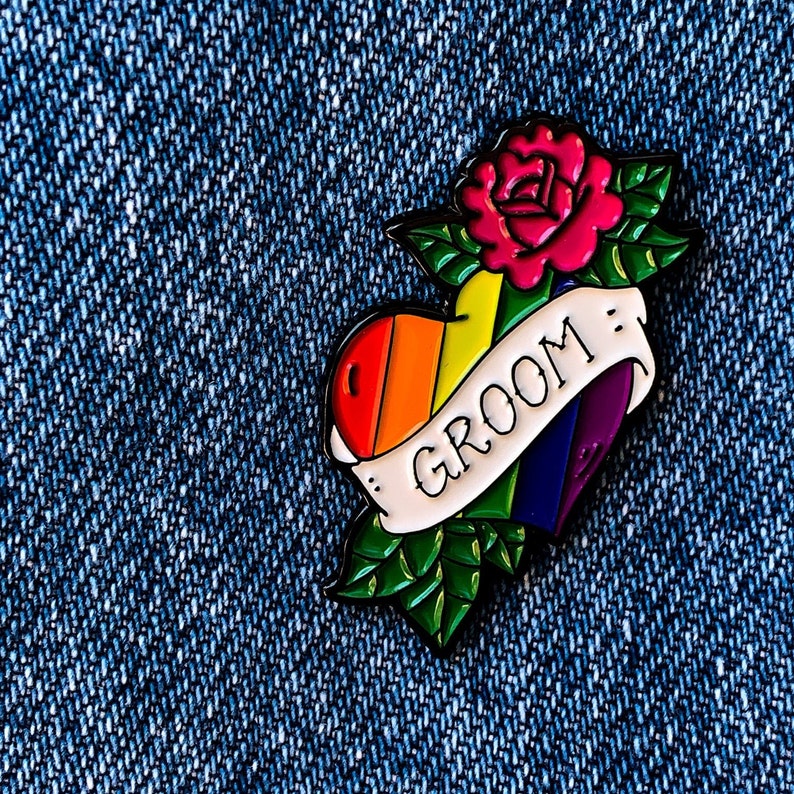 Pride Groom Tattoo Enamel Pin Bachelor Party Pin Groom Gift - Etsy