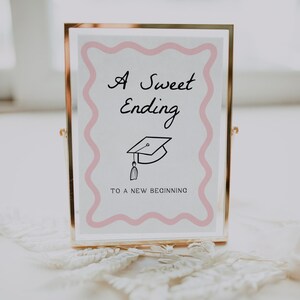 Graduation Sweet Table Sign | Dessert Table, A Sweet Ending to a New ...