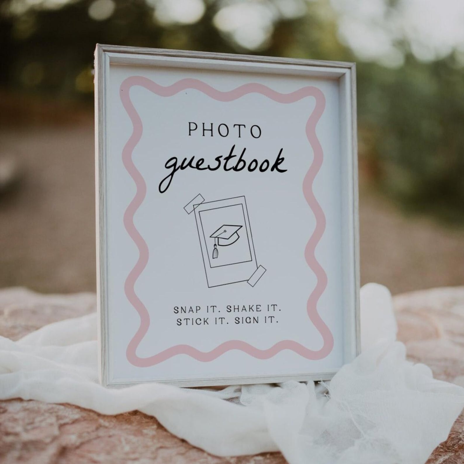 Graduation Party Photo Guestbook Sign | Photo Guest Book Sign ...