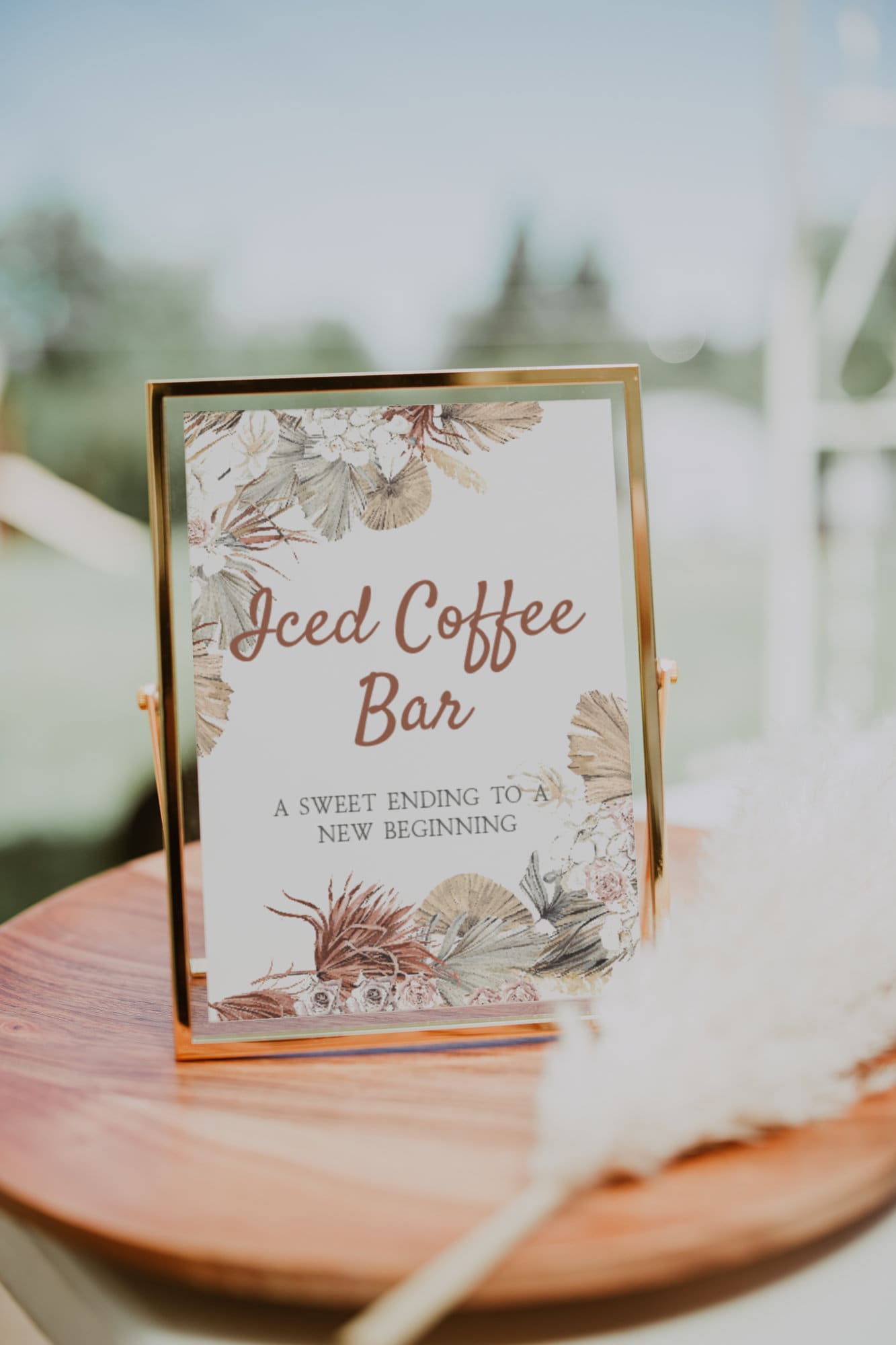 Boho Iced Coffee Bar Sign LANA Printable Coffee Sign - Etsy