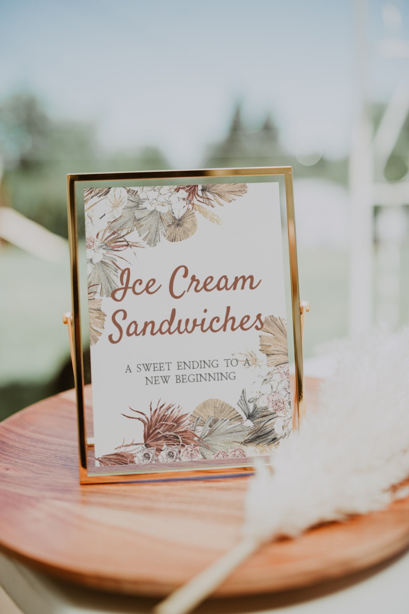 Boho Ice Cream Sandwiches Sign | LANA, Printable Wedding Sign, Dessert ...