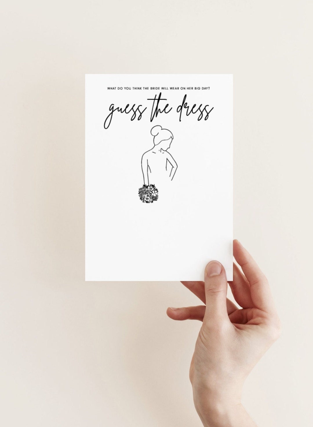 Guess the Dress Bridal Shower Game | Luna, Printable Bridal Shower ...