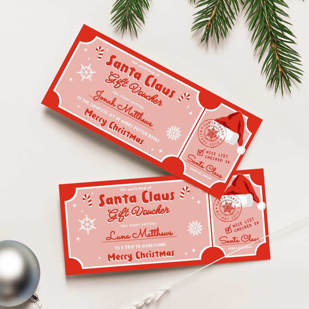 Christmas Coupon Template | Christmas Gift Voucher, Printable Coupons ...